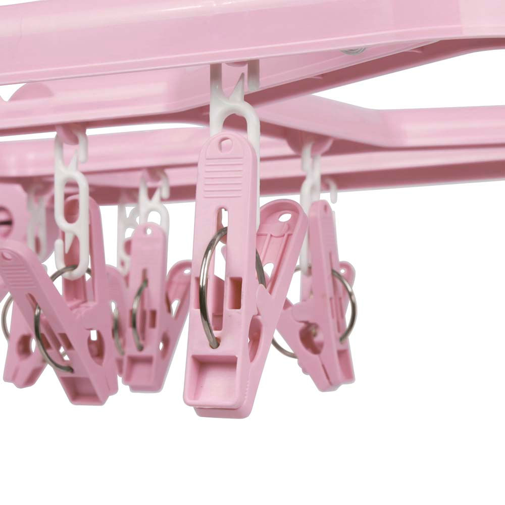 Mini-varal Retangular Dobrável 32 Prendedores - Rosa - Loja Mor