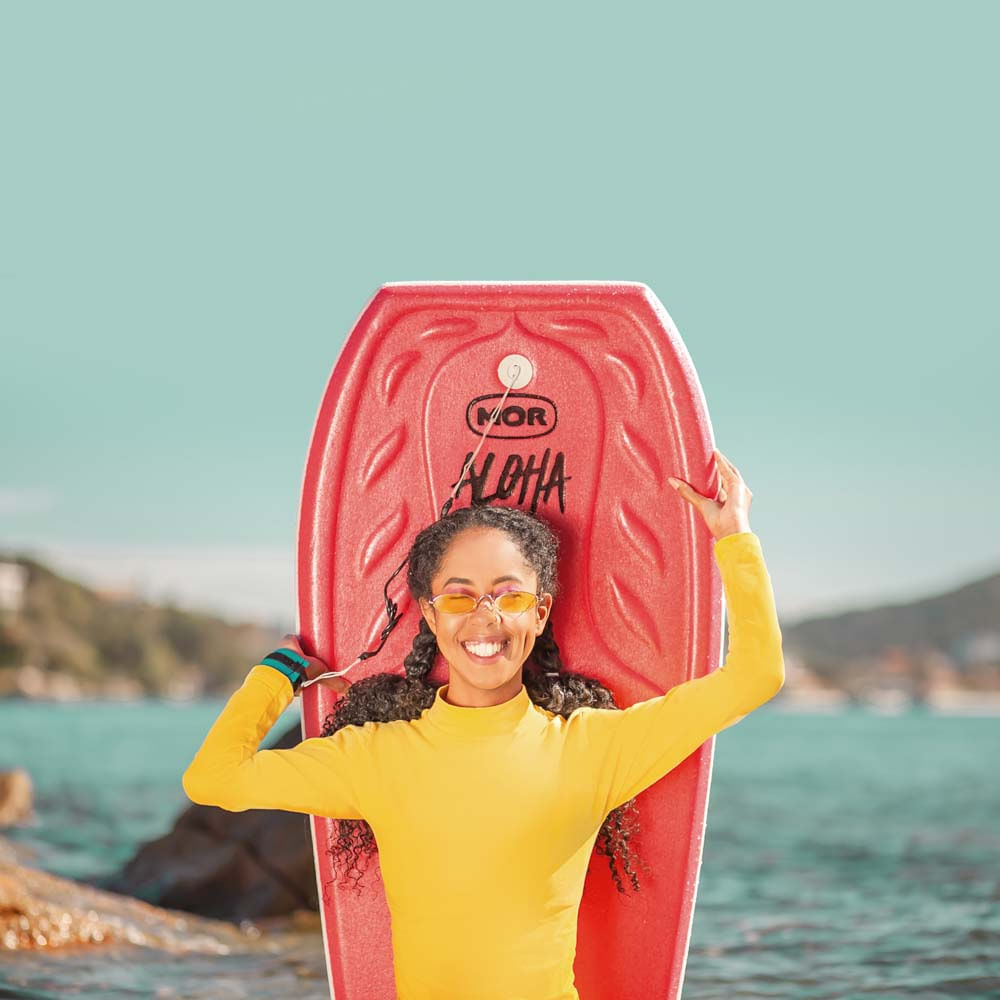 Prancha Bodyboard Aloha 72cm x 43cm - Vermelho - Loja Mor