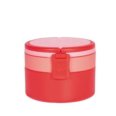 Pote Marmita 2 Andares Redondo com Alça - VERMELHO - Loja Mor