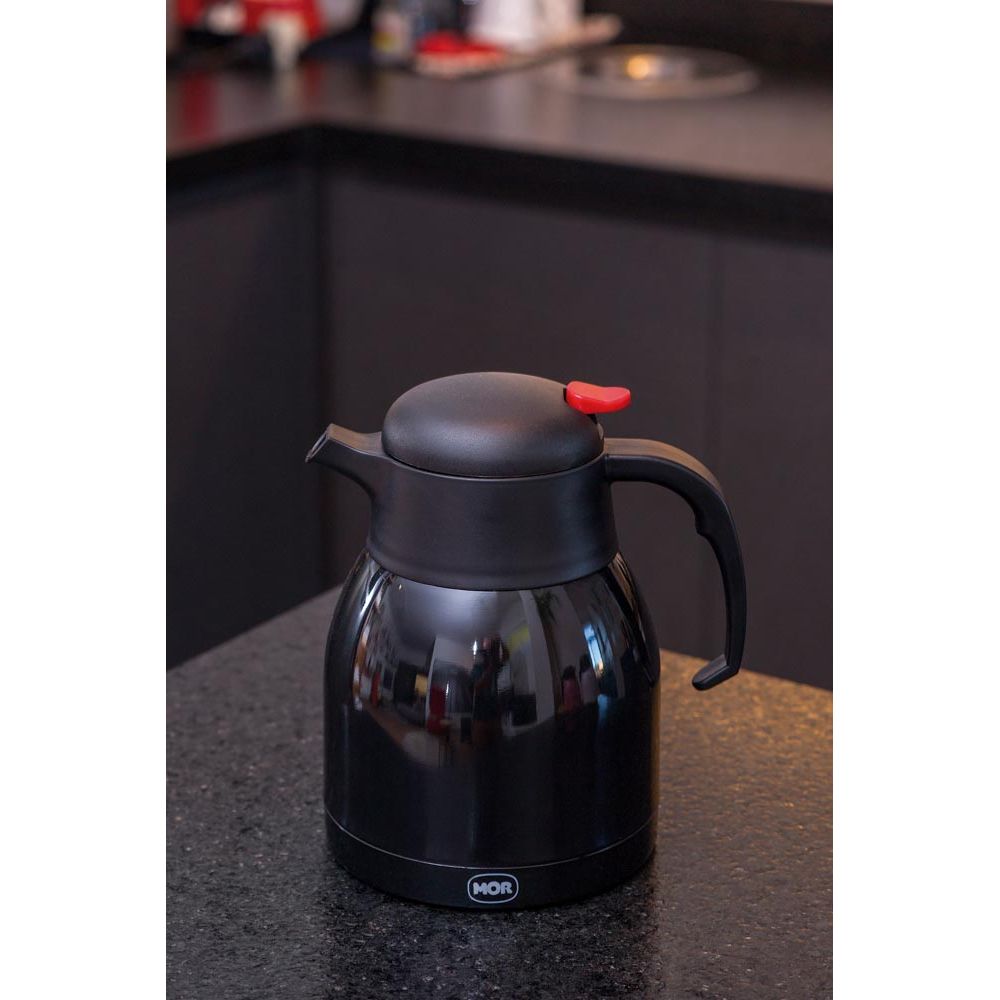 Bule Inox Com Gatilho Trendy 1,2 L - Preto - Loja Mor